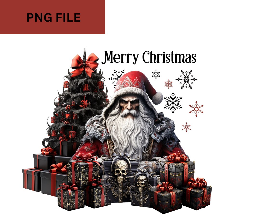 Scary Santa Claus Png-goth Christmas Clipart-horror Christmas Images ...