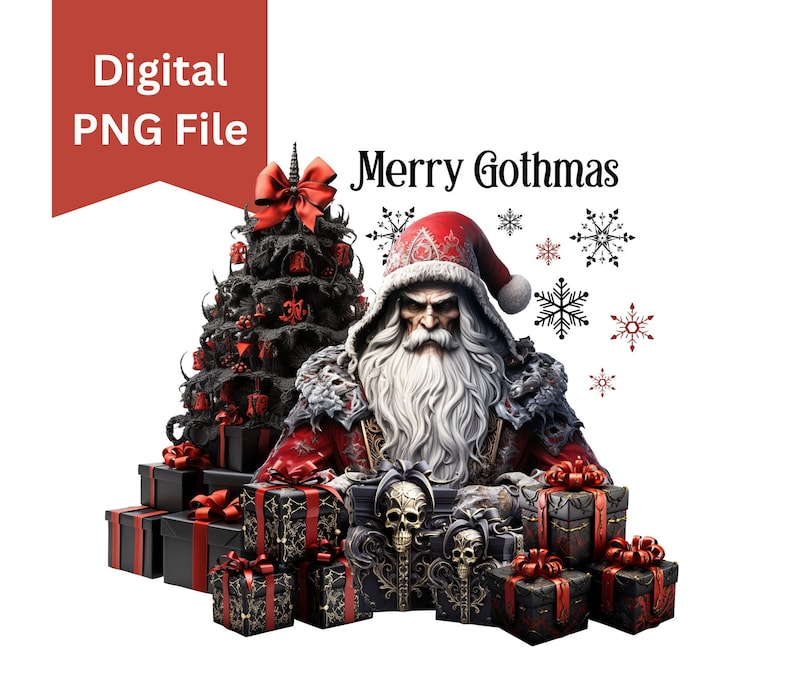 Scary Santa Claus Png-goth Christmas Clipart-horror Christmas Images ...