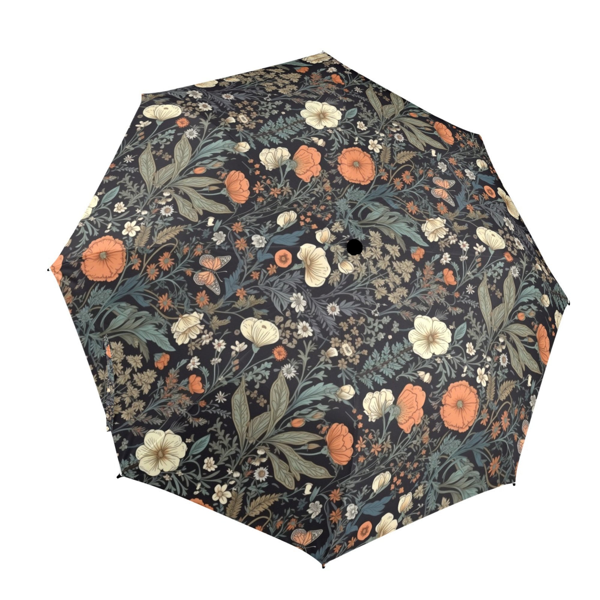 Cottagecore Umbrella-floral Semi Automatic Umbrella-mystical Garden ...