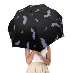 Gothic Umbrella-bat Semi Automatic Umbrella-goth Rain Cover-custom Gift ...