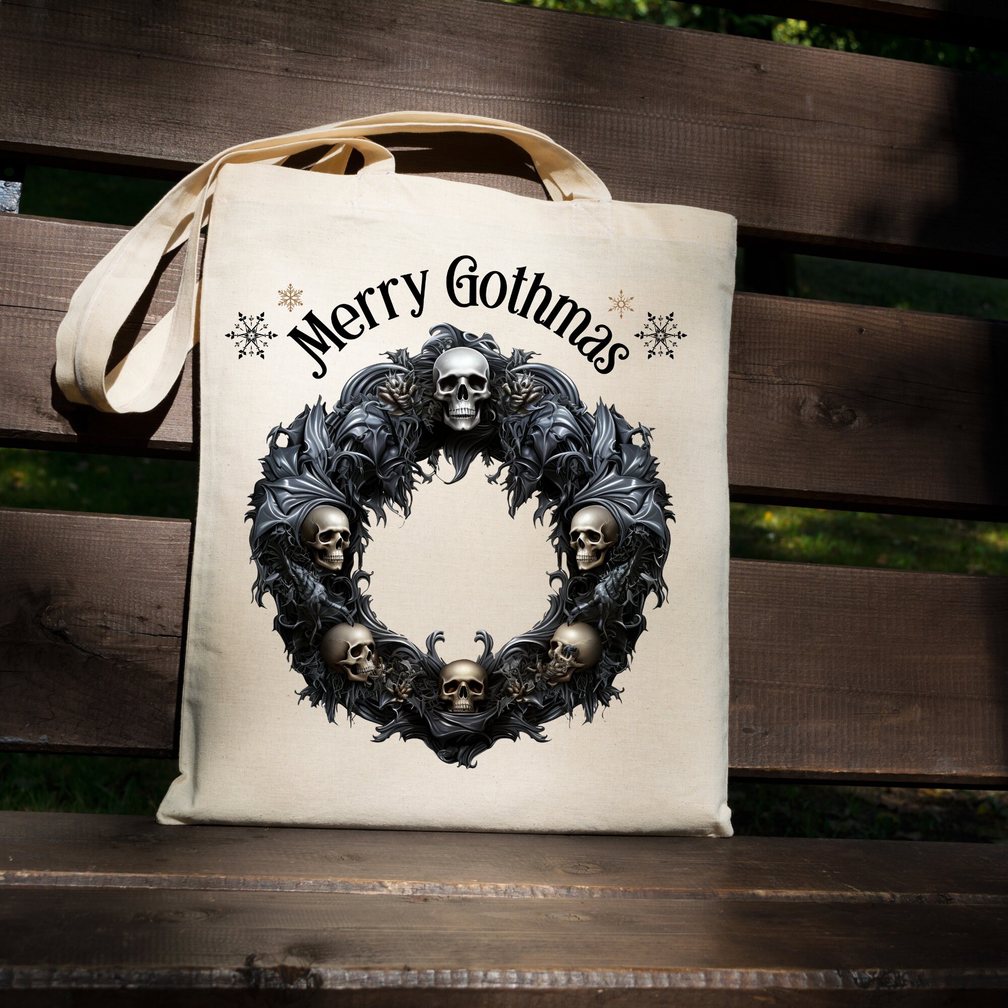 Gothic Christmas Png-merry Gothmas Wreath-horror Christmas - Etsy