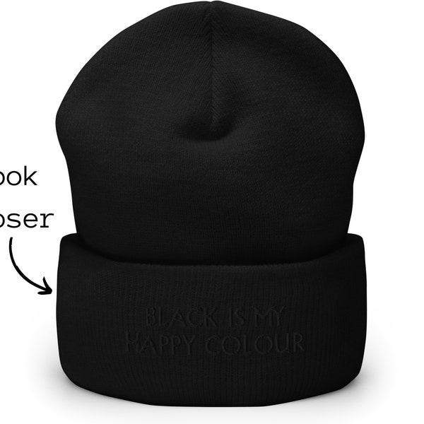 Black Beanie - Etsy