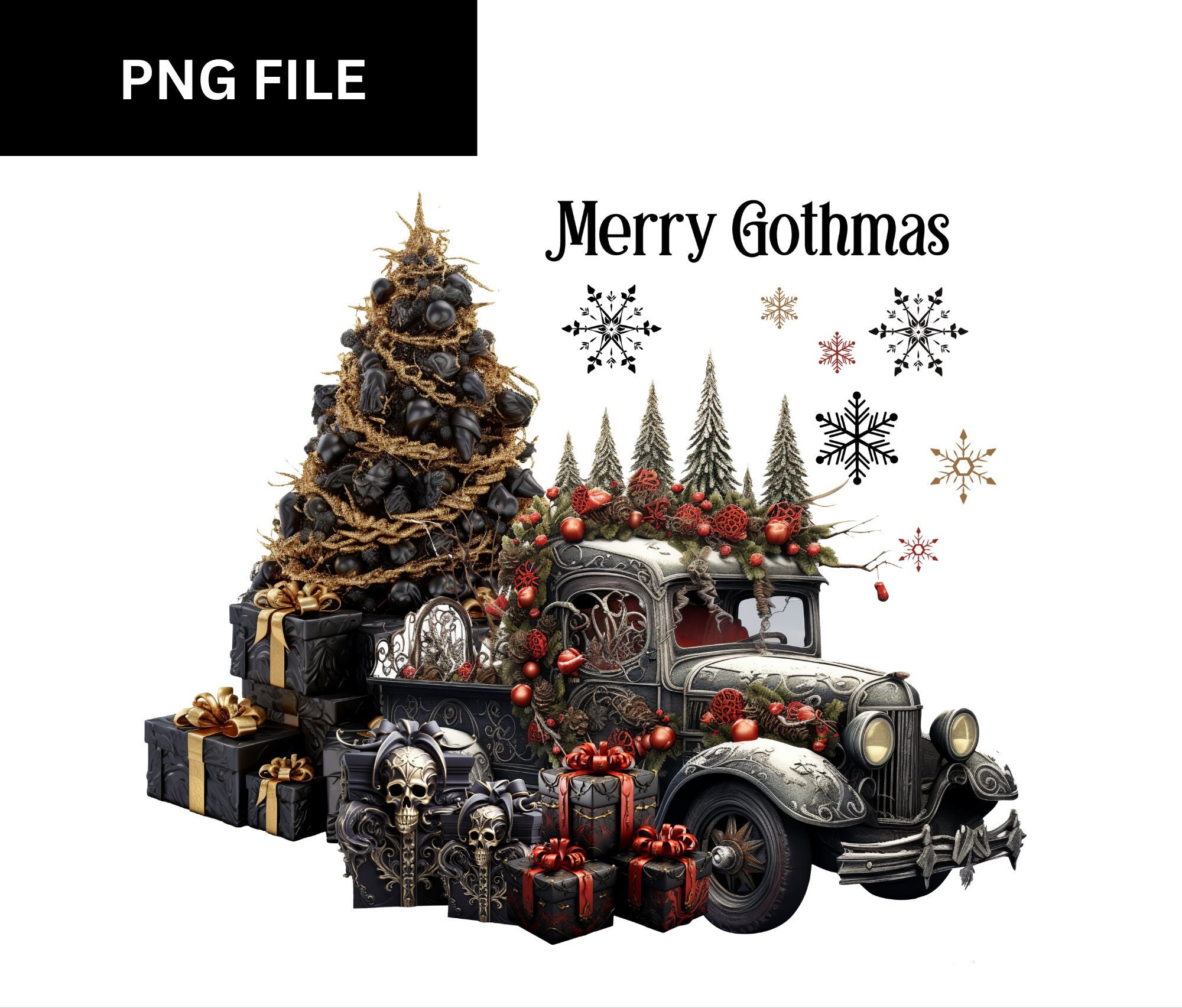 Gothic Christmas Png-merry Gothmas-horror Christmas Images-dark ...