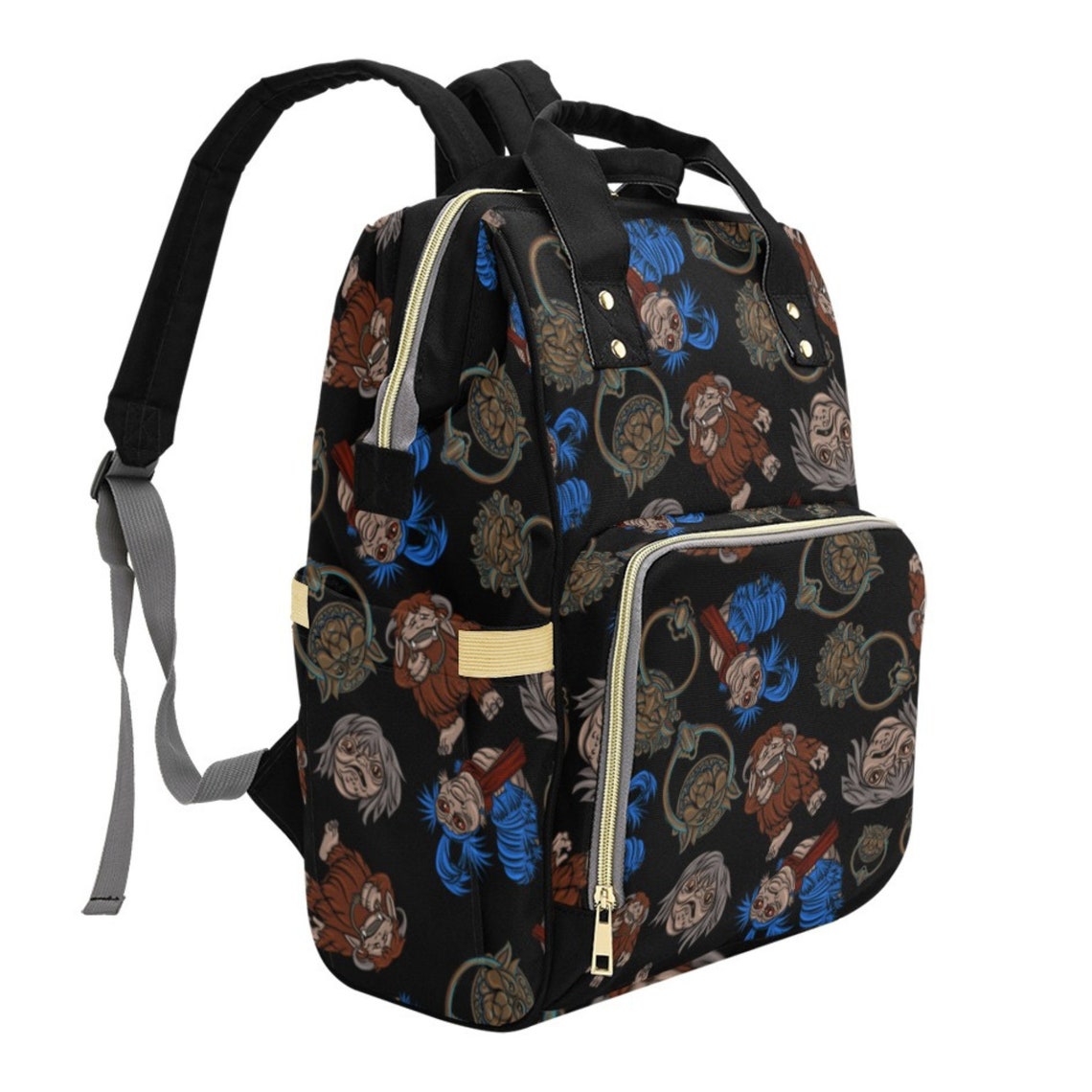Labyrinth Worm Print Diaper Bag Backpack – Gothic Nappy Bag - Etsy