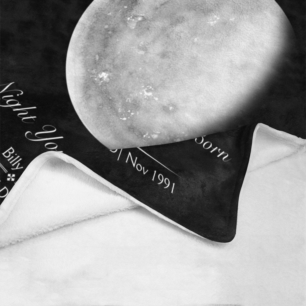 Personalised Moon Phase Throw Blanket 60x50inch-moon Phase Home Décor ...