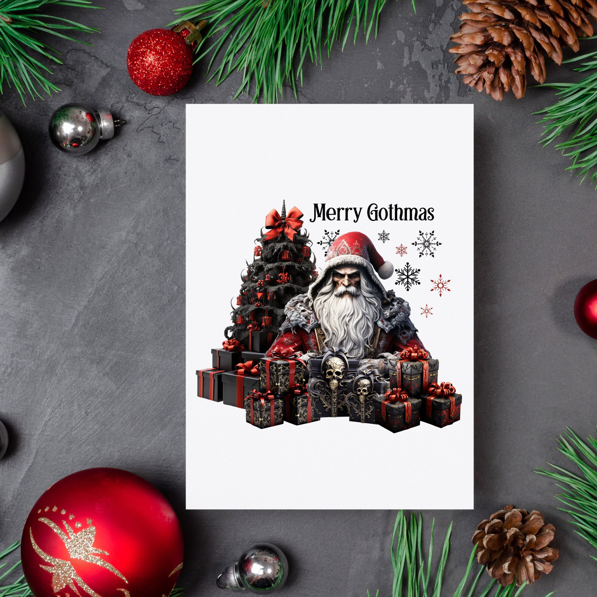 Scary Santa Claus PNG, Goth Christmas Clipart (digital Download) - Etsy