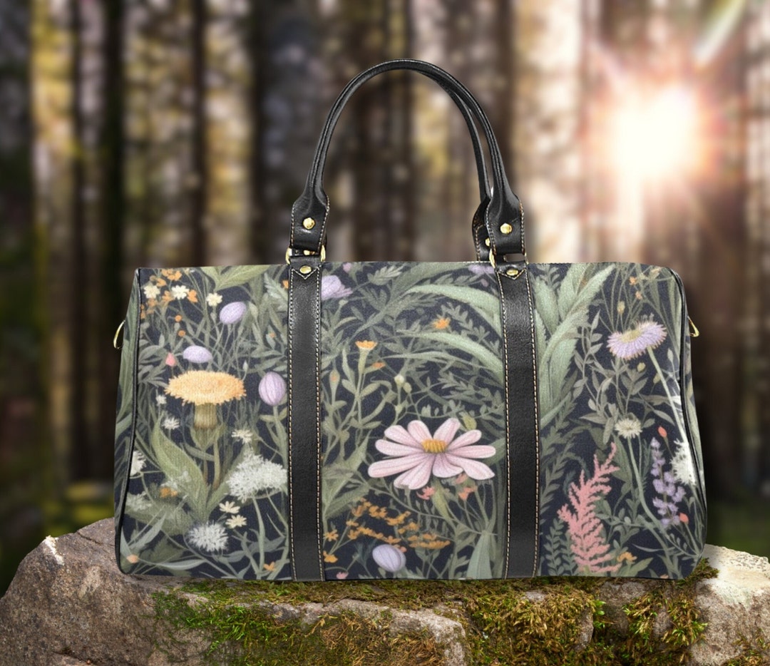Cottagecore Wildflower Bag-botanical Travel Bag- Boho Gift-overnight ...
