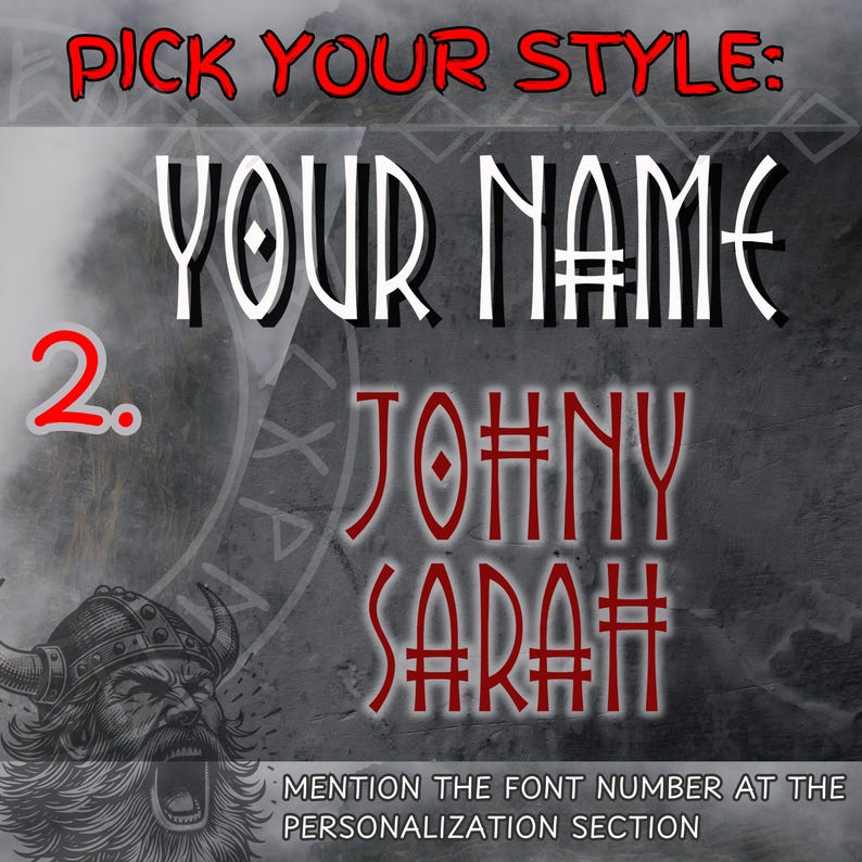 Custom Norse Font Vinyl Decal | Viking Lettering Sticker | Norse ...
