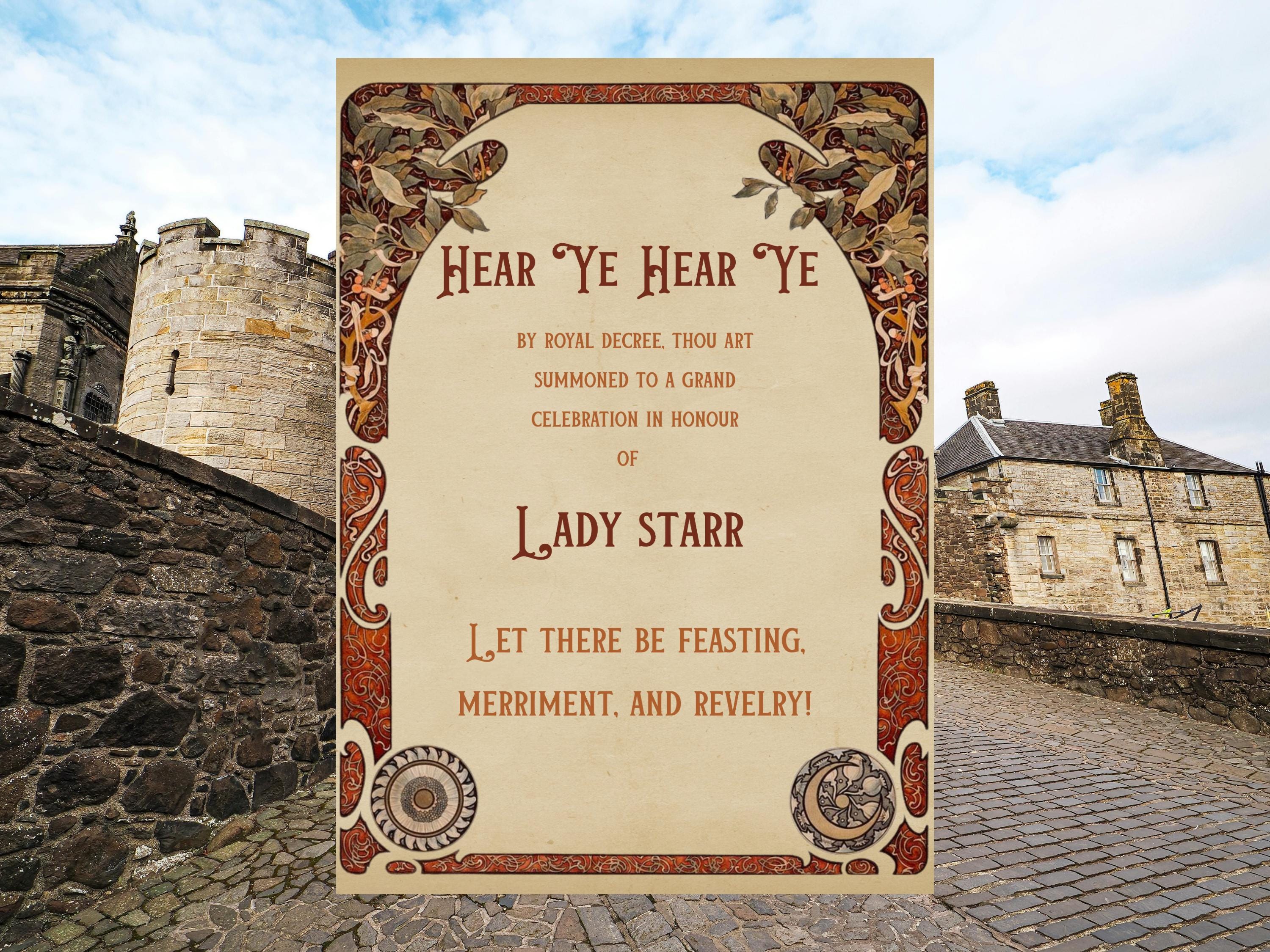 Medieval Party Invitation | Renaissance Fair Party Invite | Editable ...