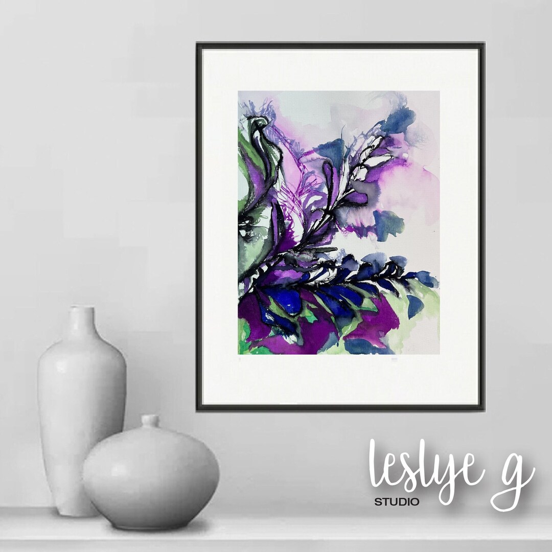 Risqué Day, Original Watercolor Painting, Nature Painting, Flower ...
