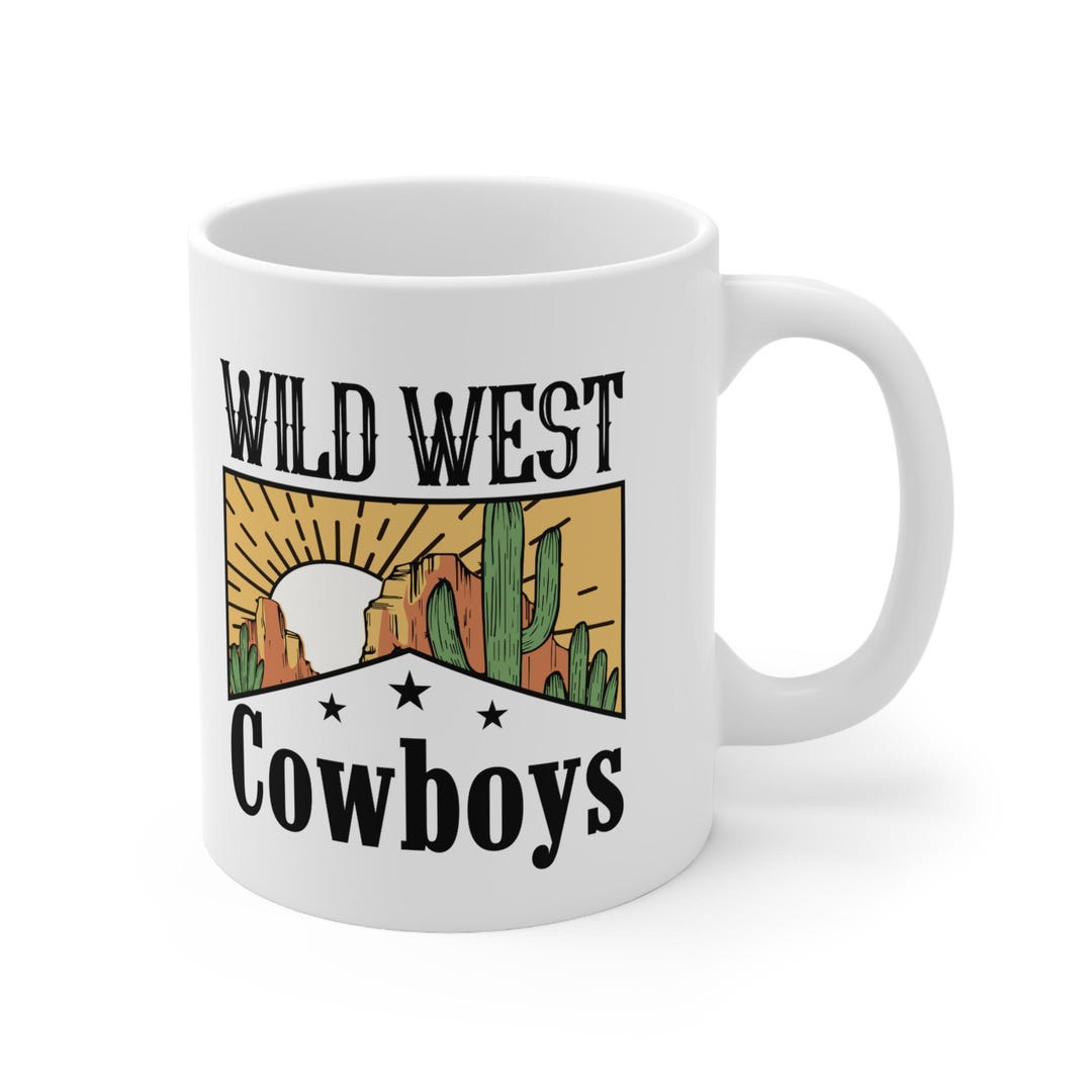 Cowboy Sunset Mug, Wild West Western Coffee Cup, Country Western Decor ...