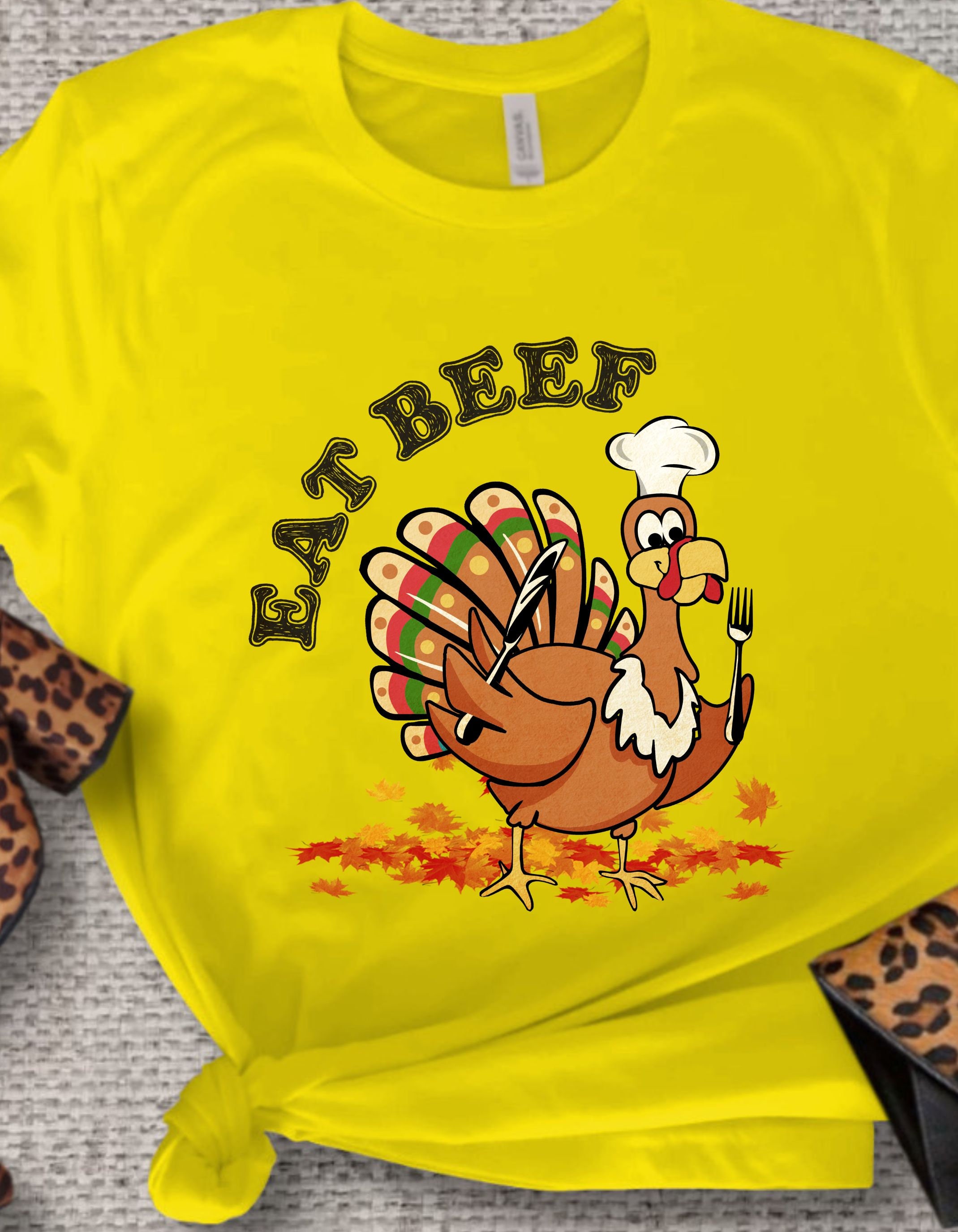Eat Beef Tshirt, Turkey Eating Beef, Thanksgiving Tshirt, Fun Shirt ...