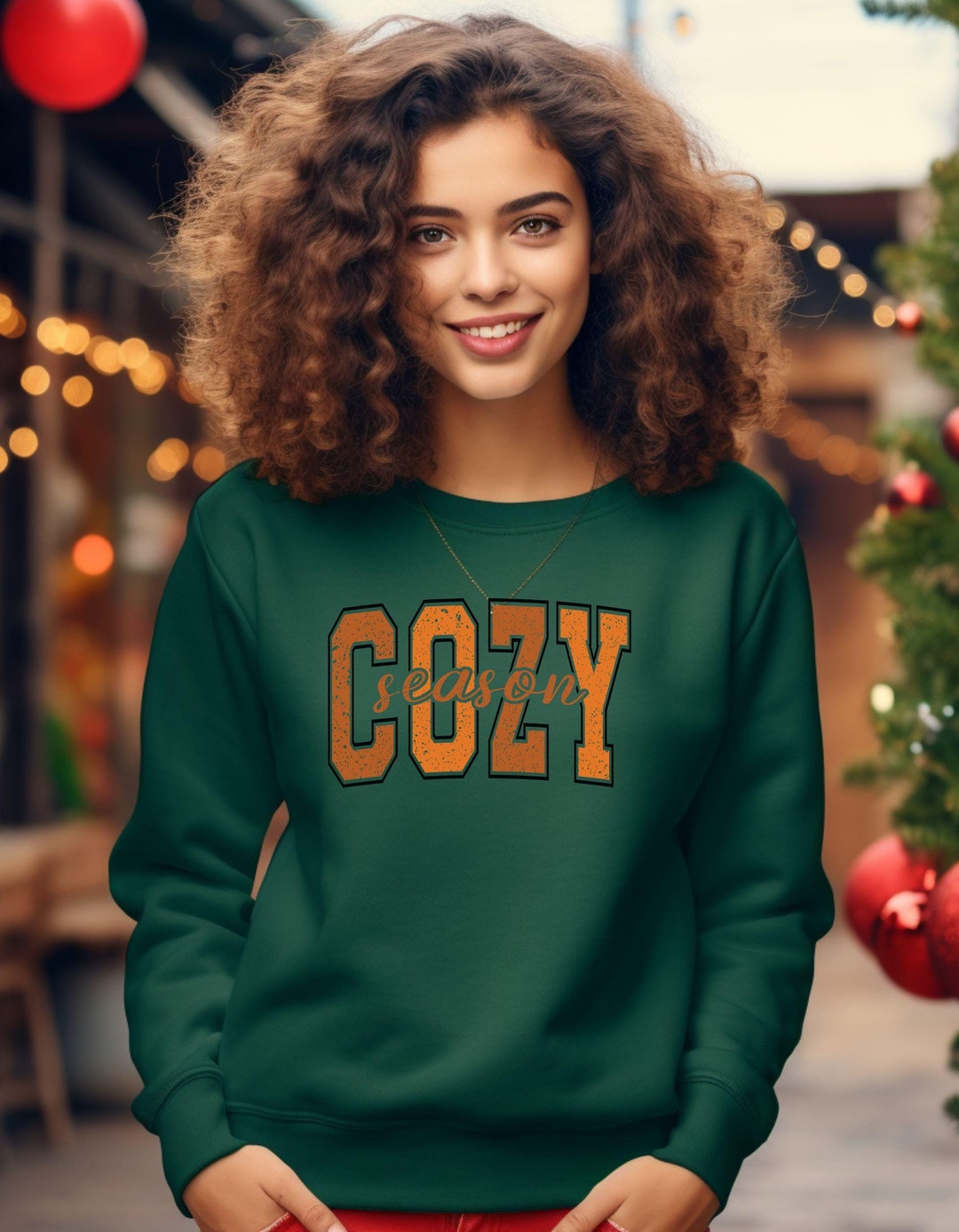 Cozy Season Sweatshirt, Warm & Soft Crewneck for Cold Weather, Unisex ...