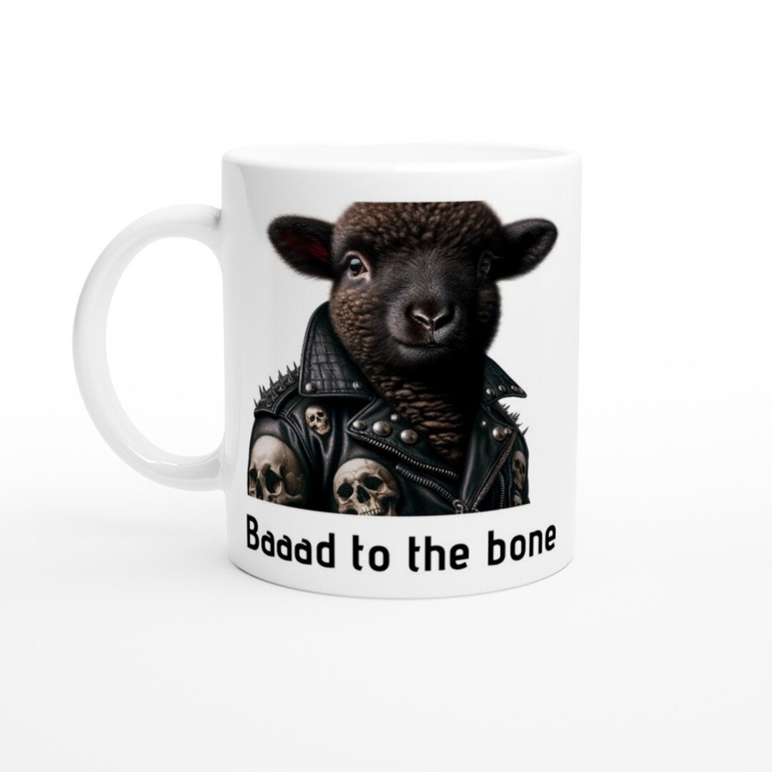 Gothic Black Sheep 'baaad to the Bone' Mug - Etsy