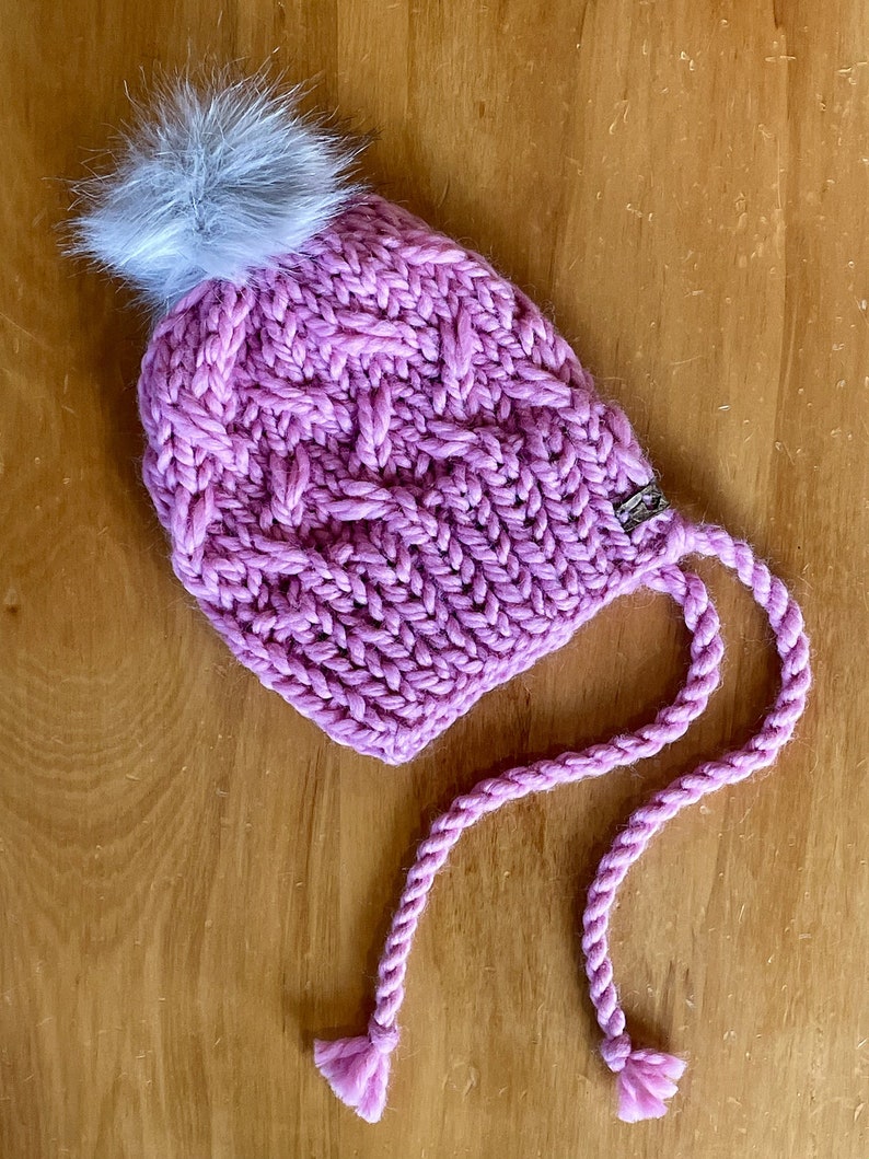 Knitting Pattern: Dancing Flakes Ear-flap - Falling Snow Split-brim ...