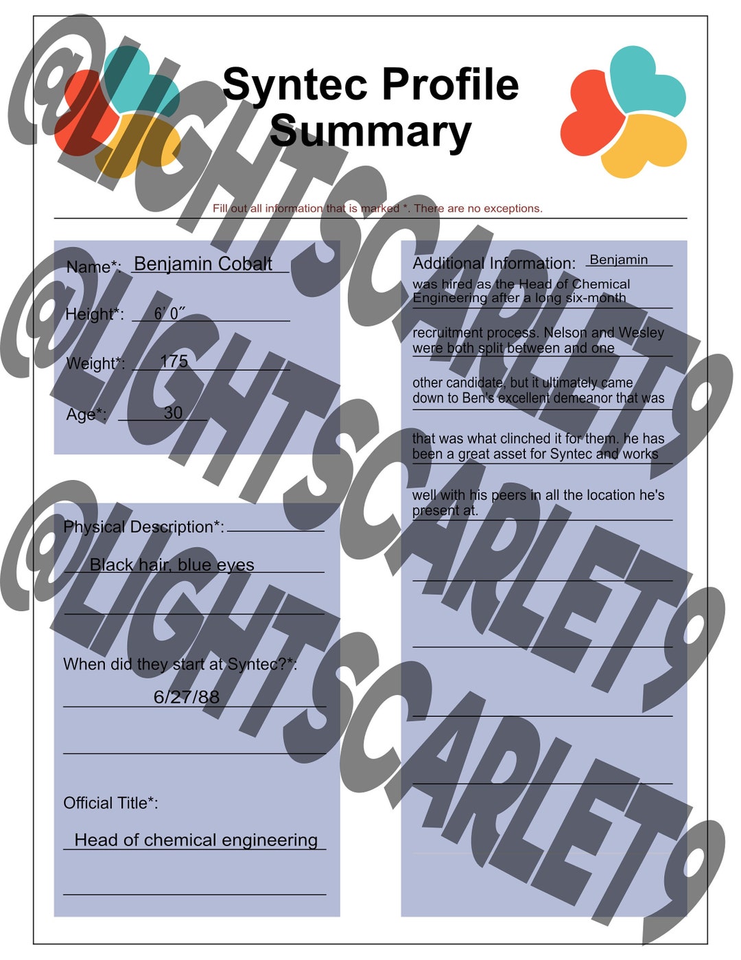 Project 863 Ben's Syntec Profile Summary - Etsy