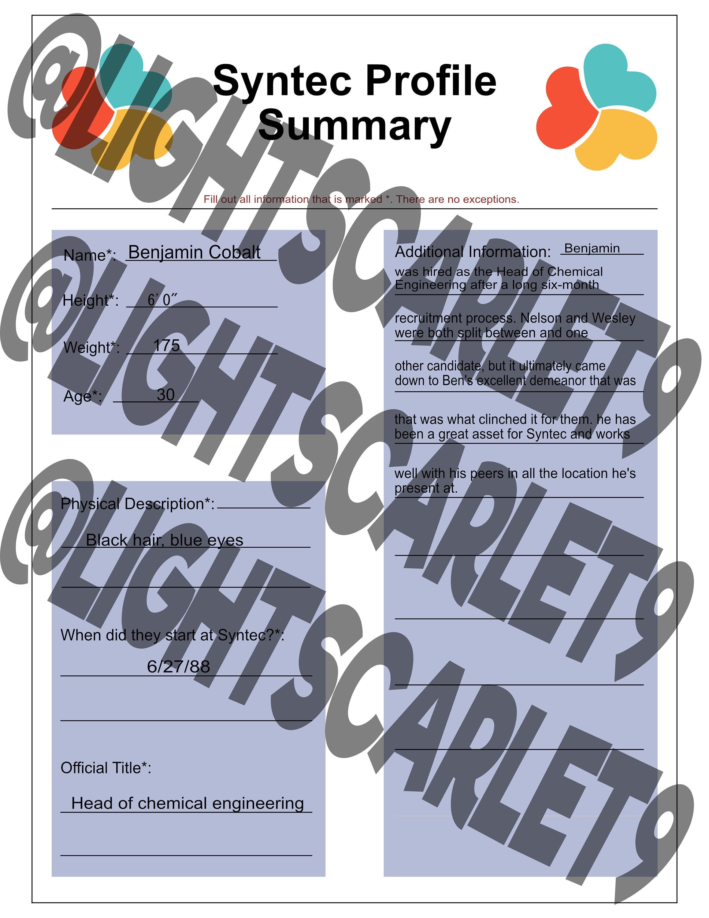 Project 863 Ben's Syntec Profile Summary - Etsy