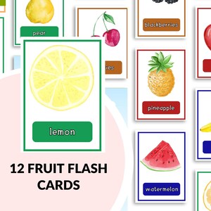 Fruit Flash Cards for Toddlers Printable Download Preschool Early Years ...