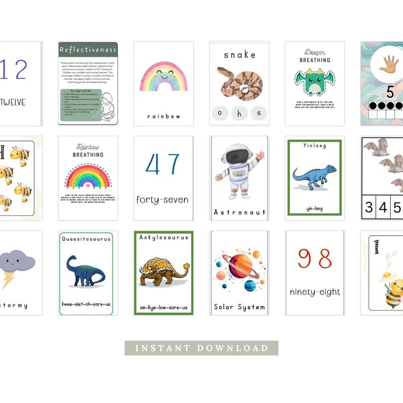 Printable Flashcards Alphabet Number Kids Customizable Learning ...