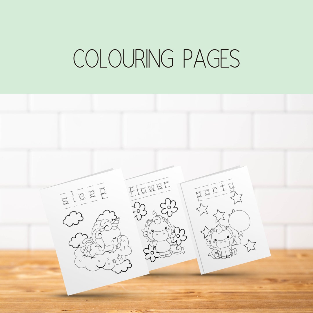 Enchanting Unicorn Coloring Pages Digital Unicorn Art for - Etsy