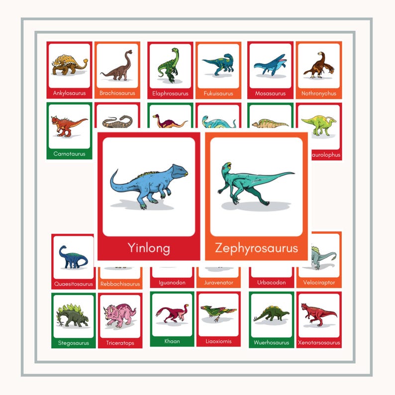Dinosaur Alphabet Flash Cards ABC Kindergarten Printable Home Schooling ...