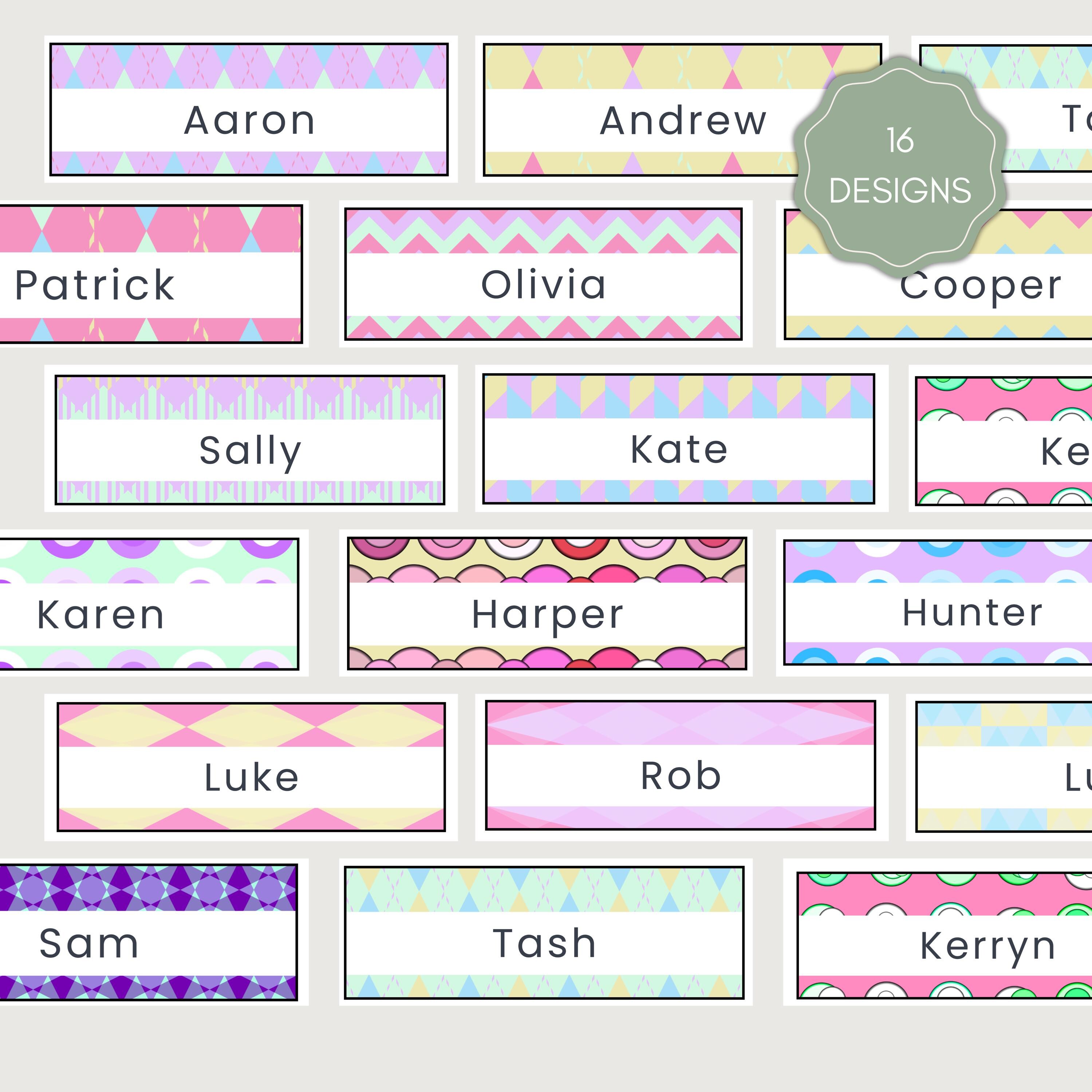 Printable Classroom Name Tags | Desk, Cubby & Locker Labels | Editable ...
