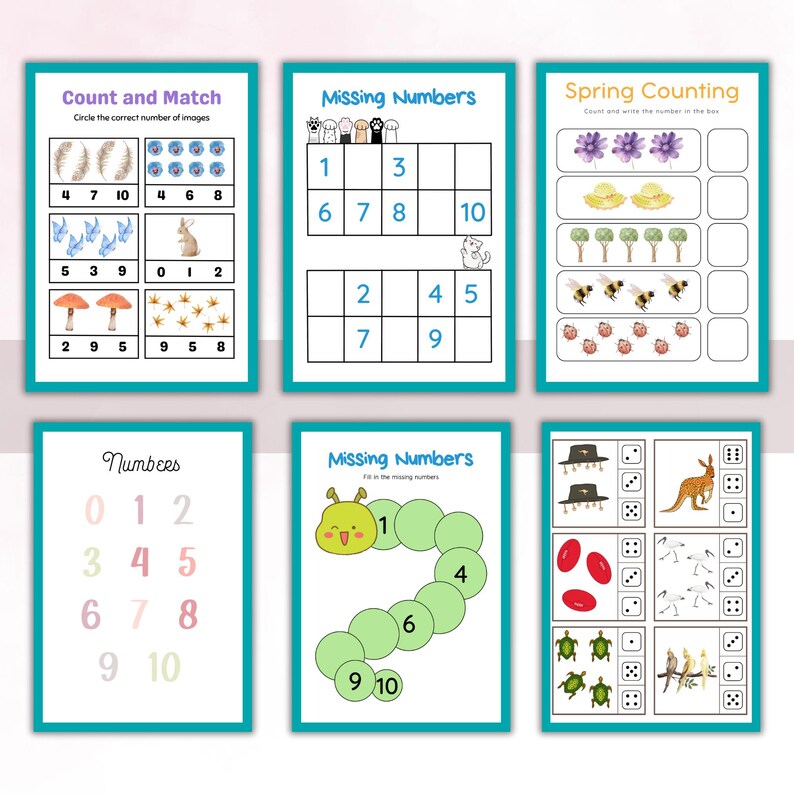 Number Workbook 1-10: Tracing, Counting, Recognition (A4 PDF - MRR/PLR ...