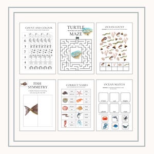 Under the Sea Activity Pack for Kids Ocean Activity Pack Including ...