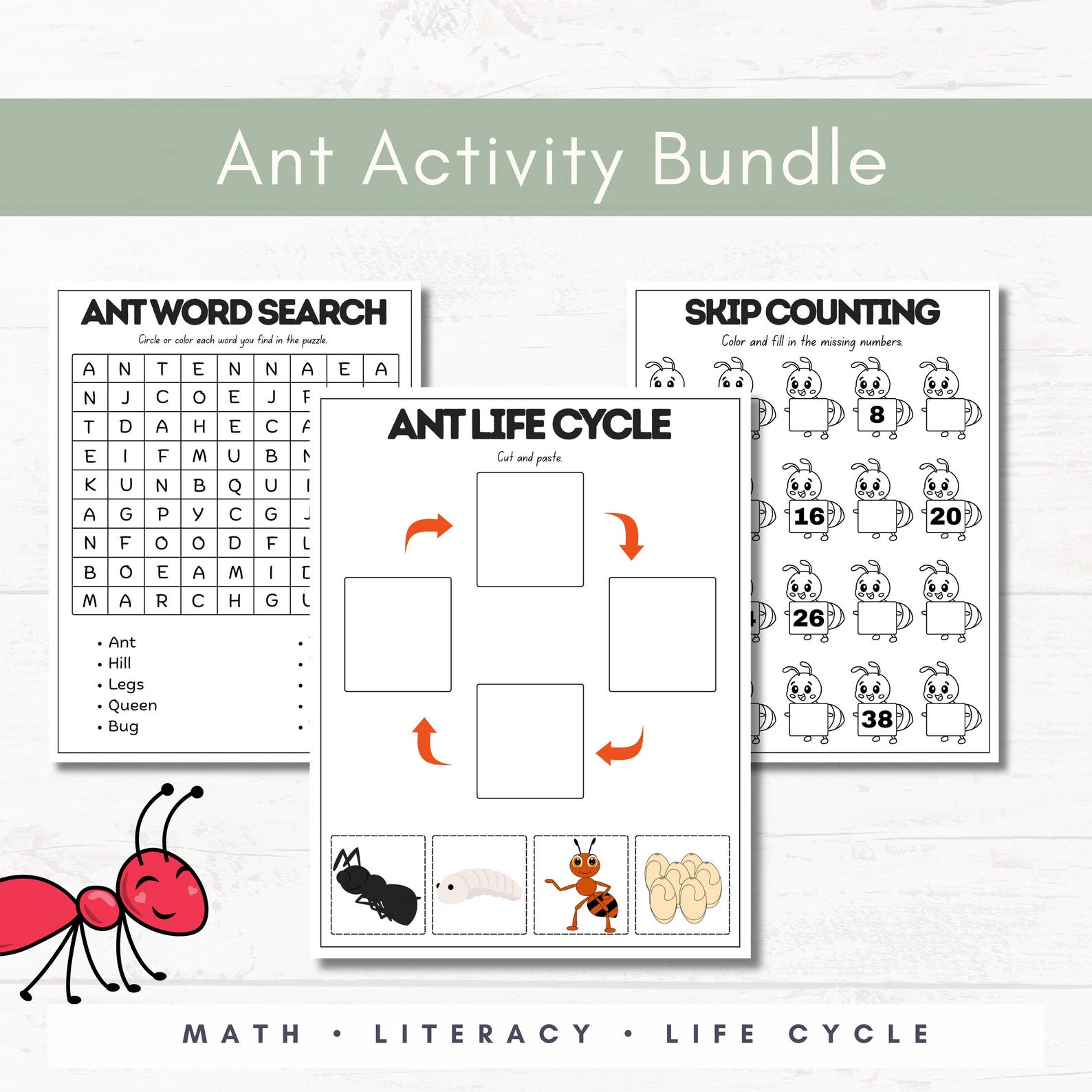 Ant Activity Bundle for Preschool & Kindergarten | Insect Unit ...