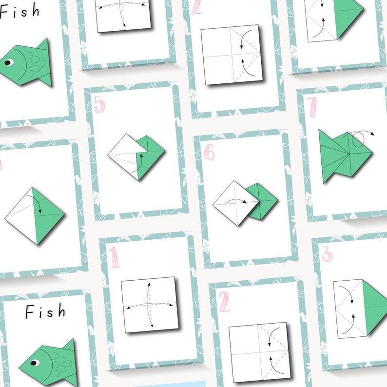 Animal Origami Step by Step for Kids Templates, Easy Paper Folding STEM ...