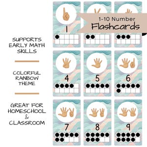 Number Recognition Preschool Digital Download Printable Flash Cards ...