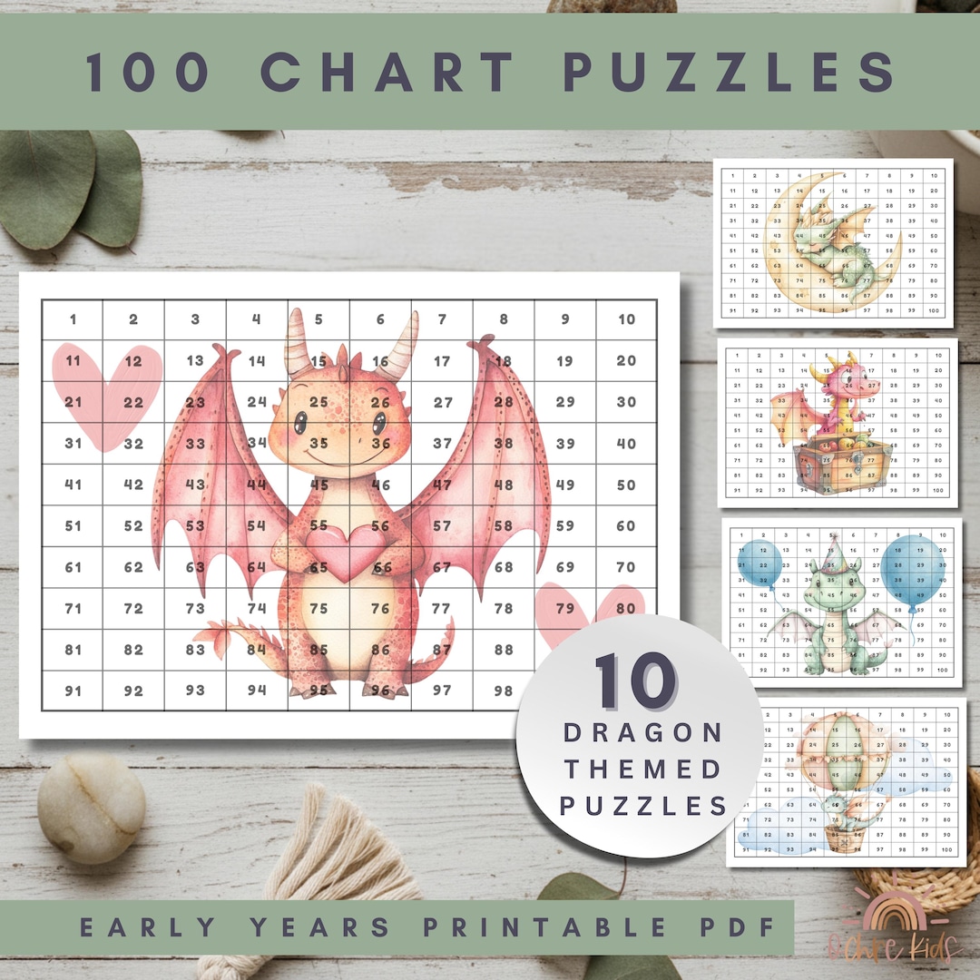 Educational 100 Chart Puzzle Printable Number Recognition Activity ...