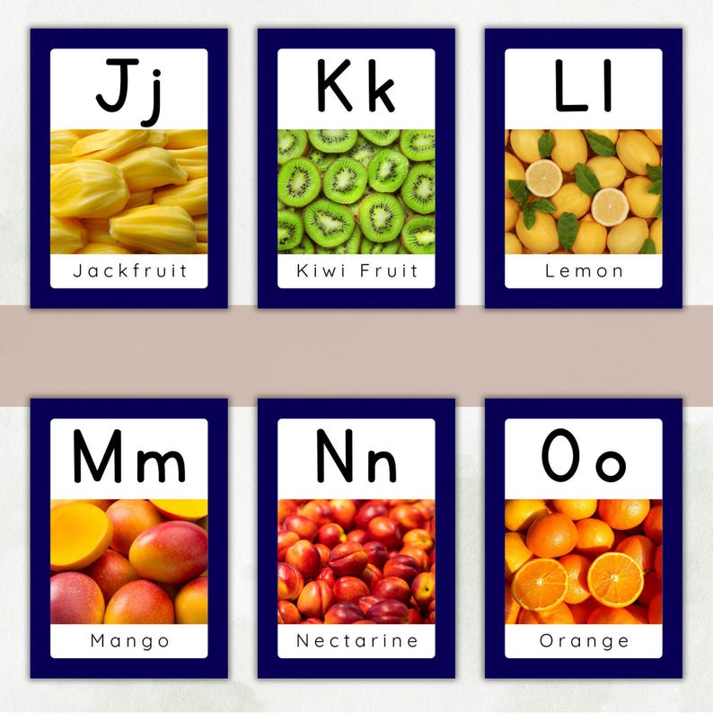 Fruit and Vegetable ABC Poster – Printable A-Z Alphabet Poster for ...