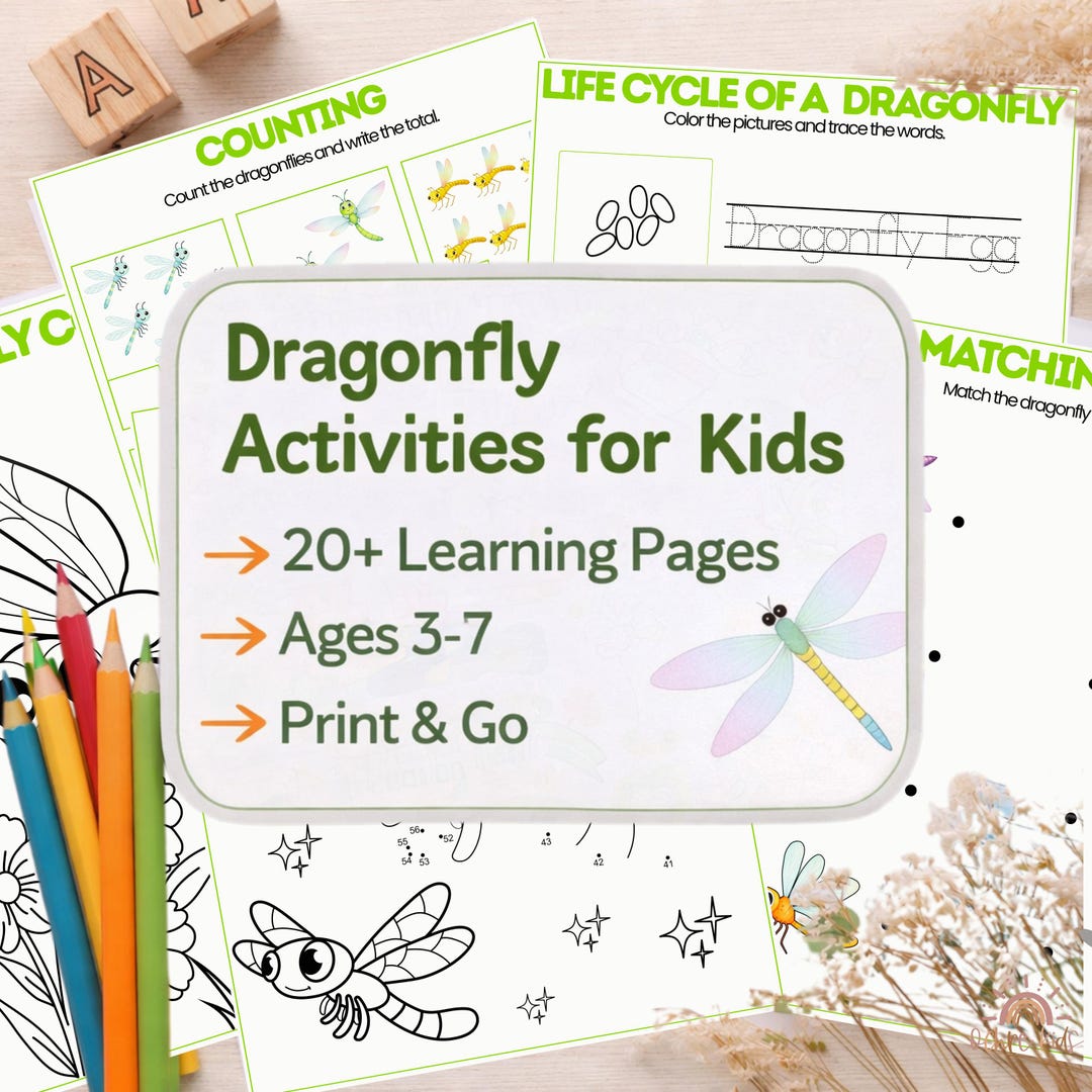 Dragonfly Activities for Kids | Insect Unit Study Printable | Life ...