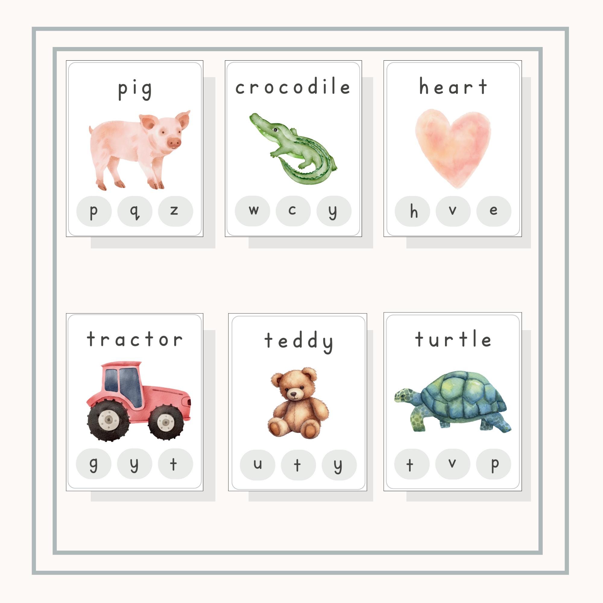 90 Flash Cards for Letter Recognition, Kindergarten Prep, Educational ...