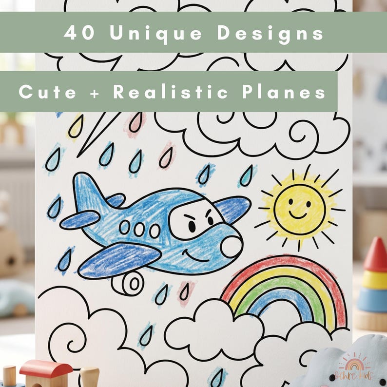 Plane Coloring Pages for Kids Printable, Airplane Coloring Book PDF ...