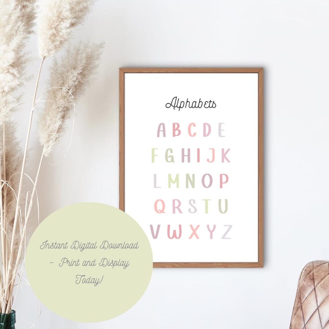 Educational Classroom Poster Bundle: Alphabet, Numbers, Shapes (digital ...