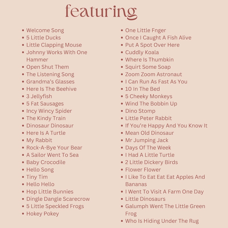 GROUP TIME Song Book, Circle Time Ebook 50 Preschool Songs With Lyrics ...