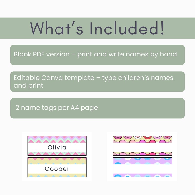 Printable Classroom Name Tags | Desk, Cubby & Locker Labels | Editable ...