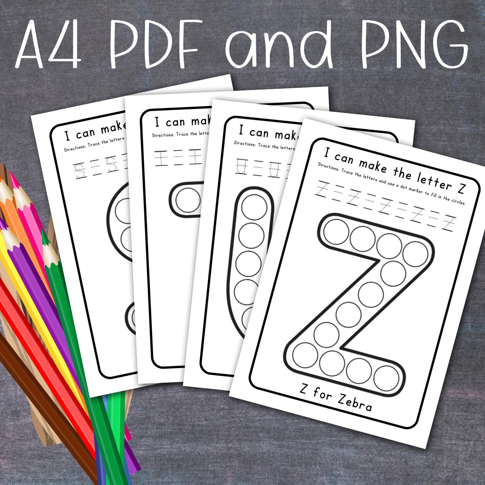 Dot Marker Alphabet Worksheets: Preschool A-Z Letter Learning ...