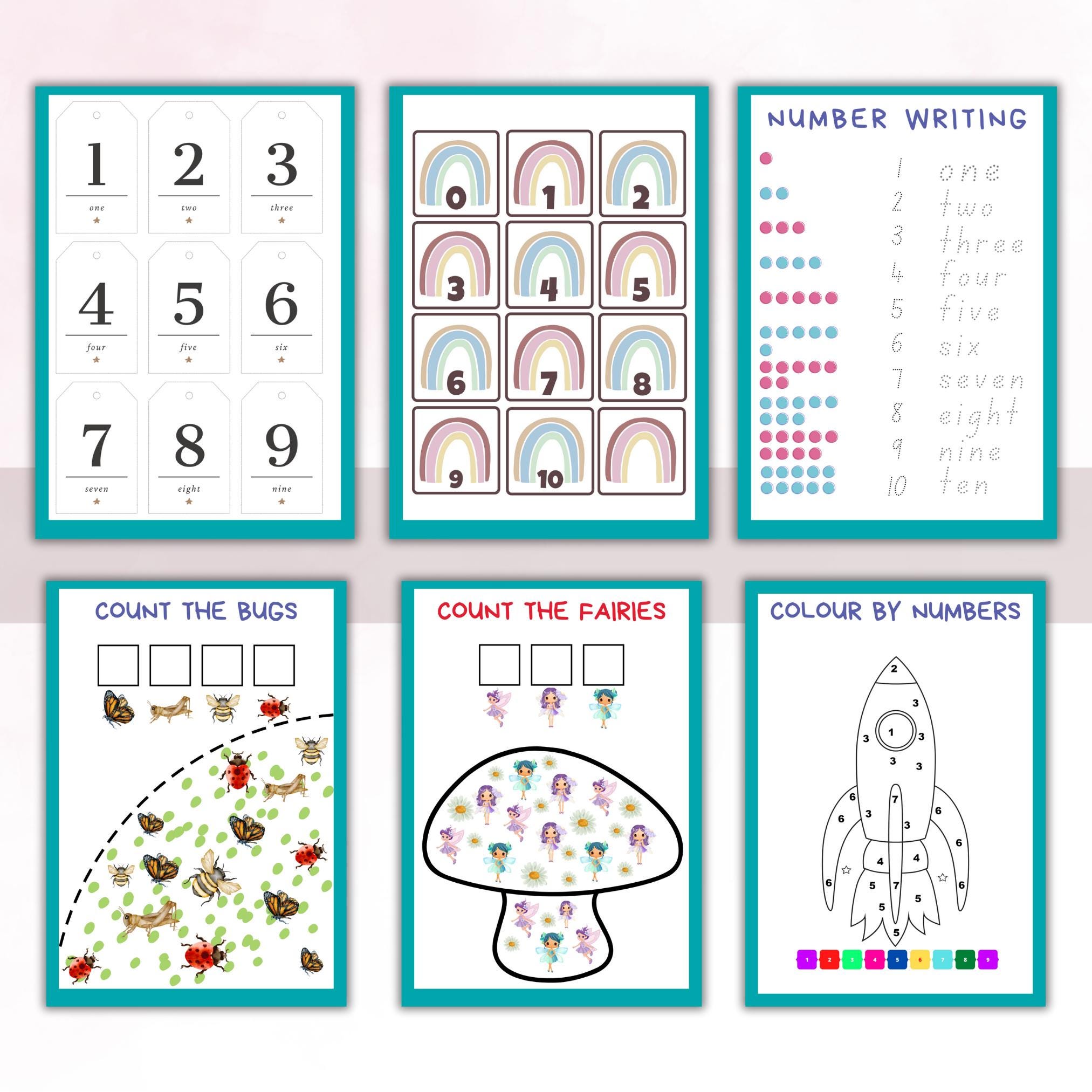 Number Workbook 1-10: Tracing, Counting, Recognition (A4 PDF - MRR/PLR ...