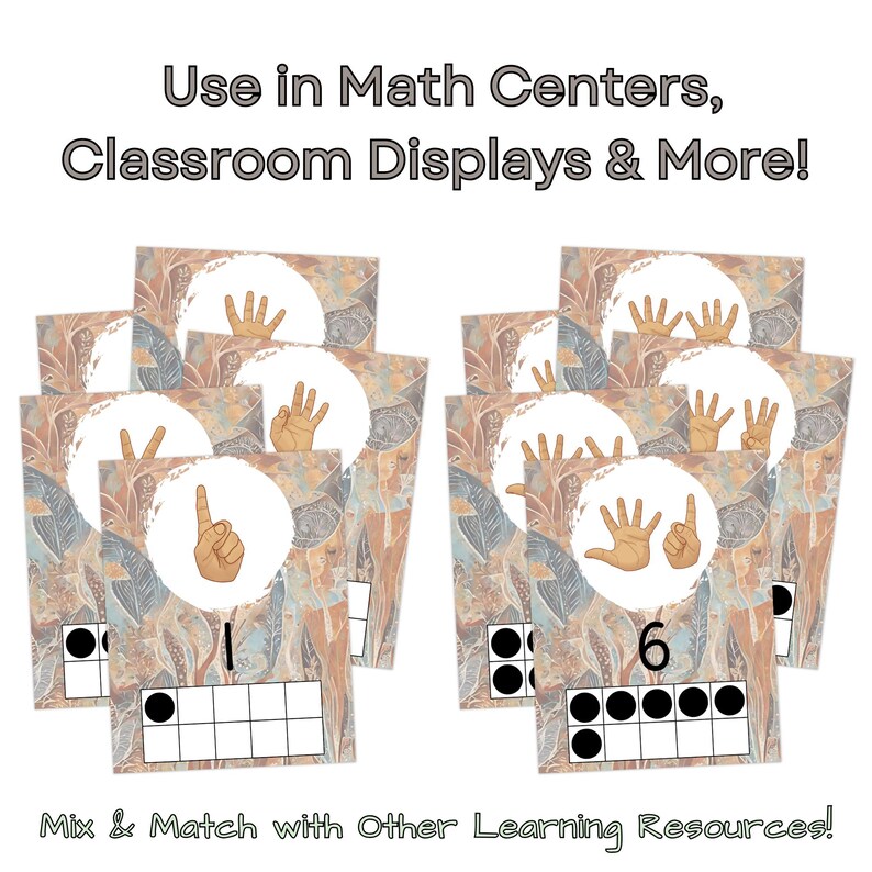 Subitizing Number Cards 1-10: Homeschool Classroom Resource (digital ...