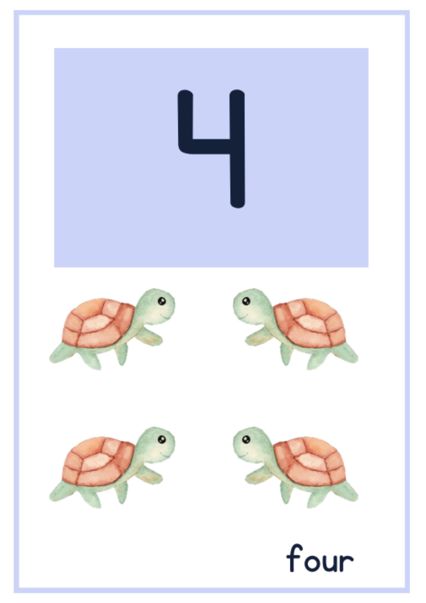 Number Flash Cards 1-10 Under the Sea - Etsy