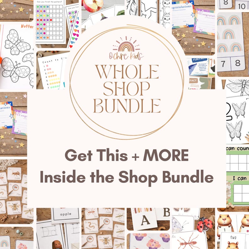 Insect Unit Study Homeschool Printable Bundle | Preschool Bug ...