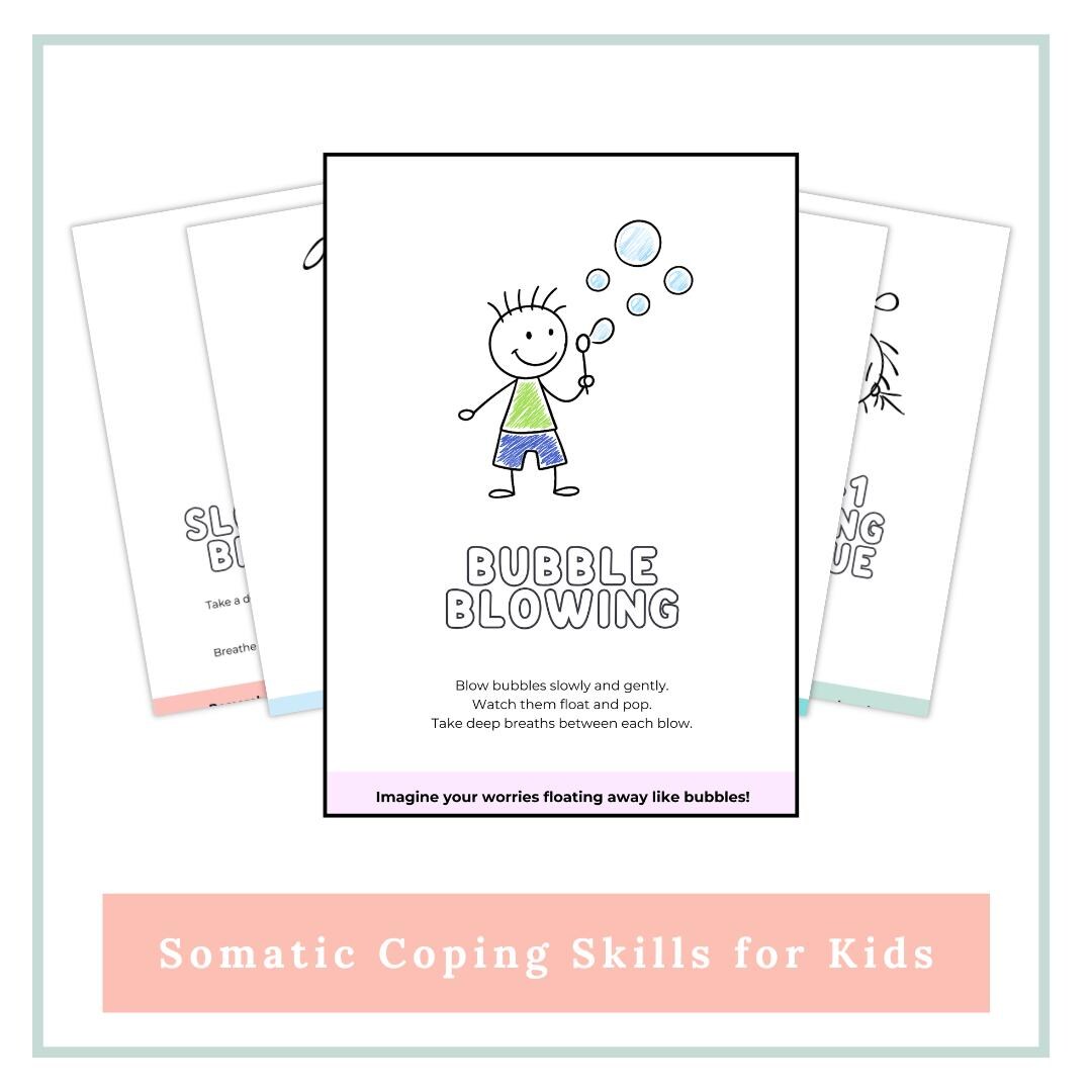 Somatic Coping Skills Cards for Kids | 30 Printable Mind-body ...
