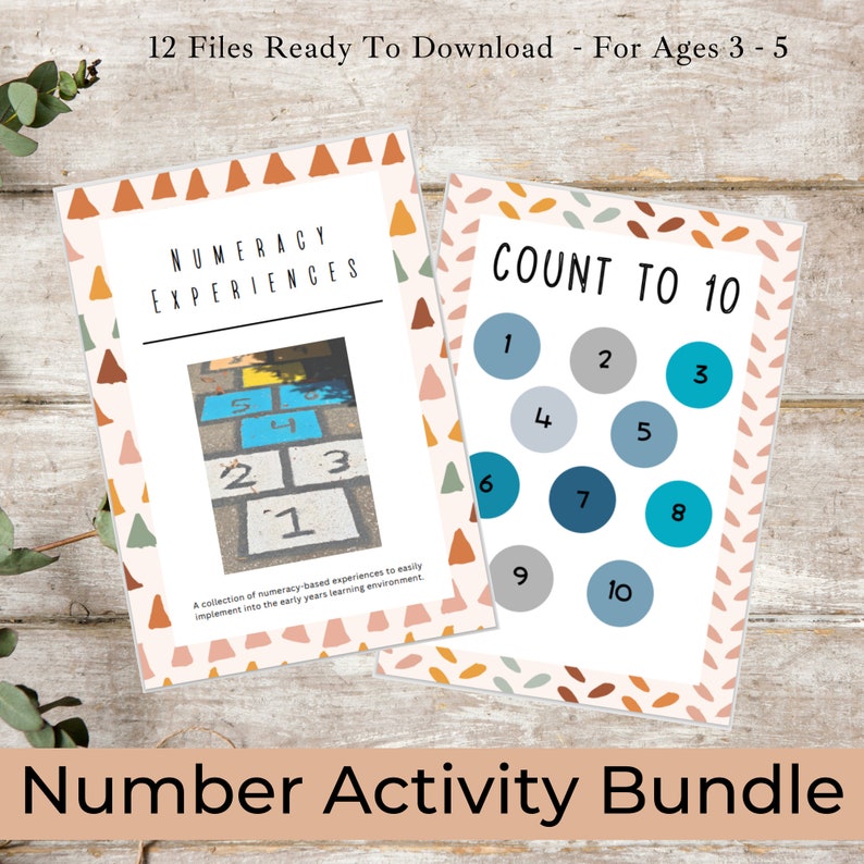 PRESCHOOL NUMBER LEARNING Bundle Printable Educational Resources 20 ...