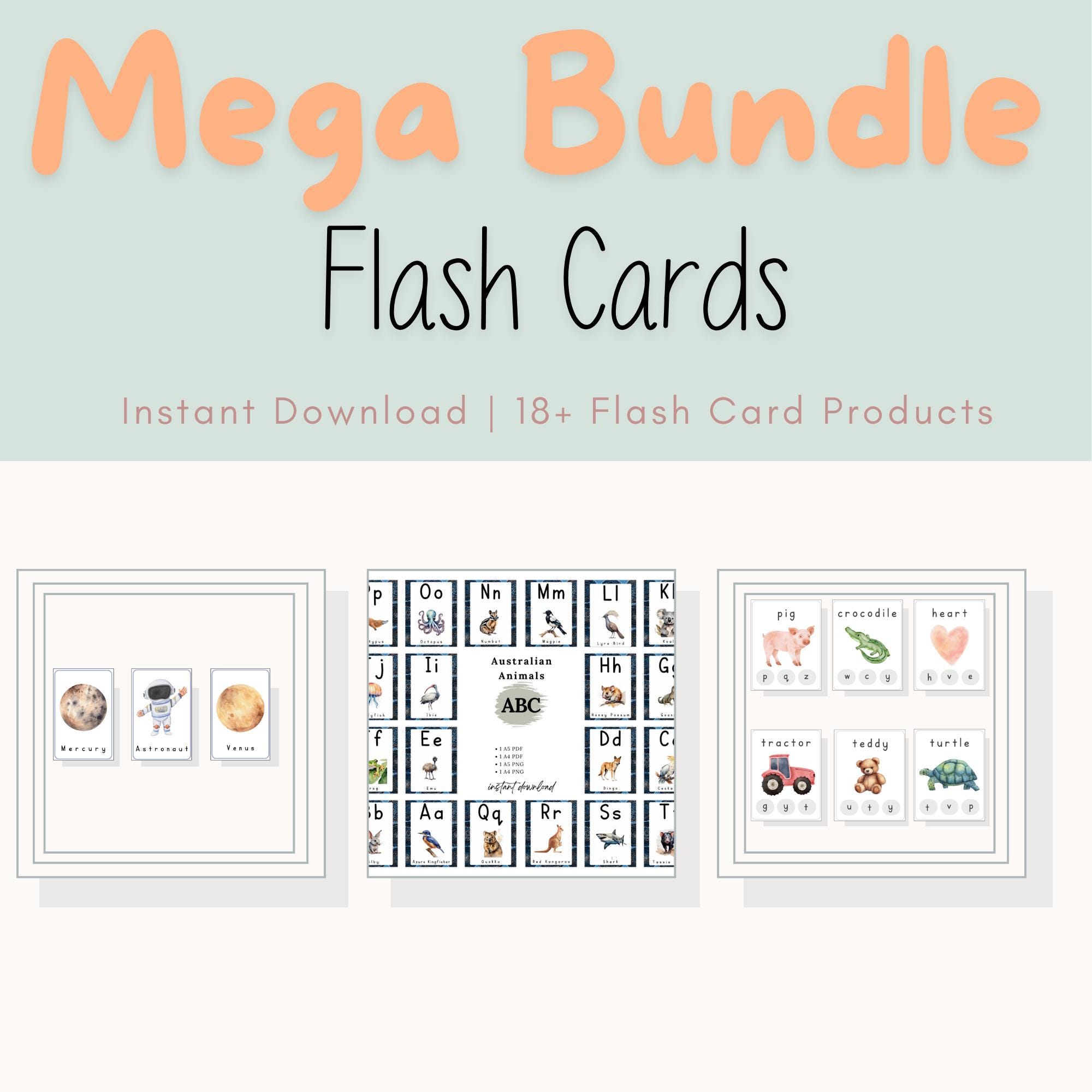 FLASH CARDS Mega Bundle, Numbers, Subitising, Literacy, Educational ...