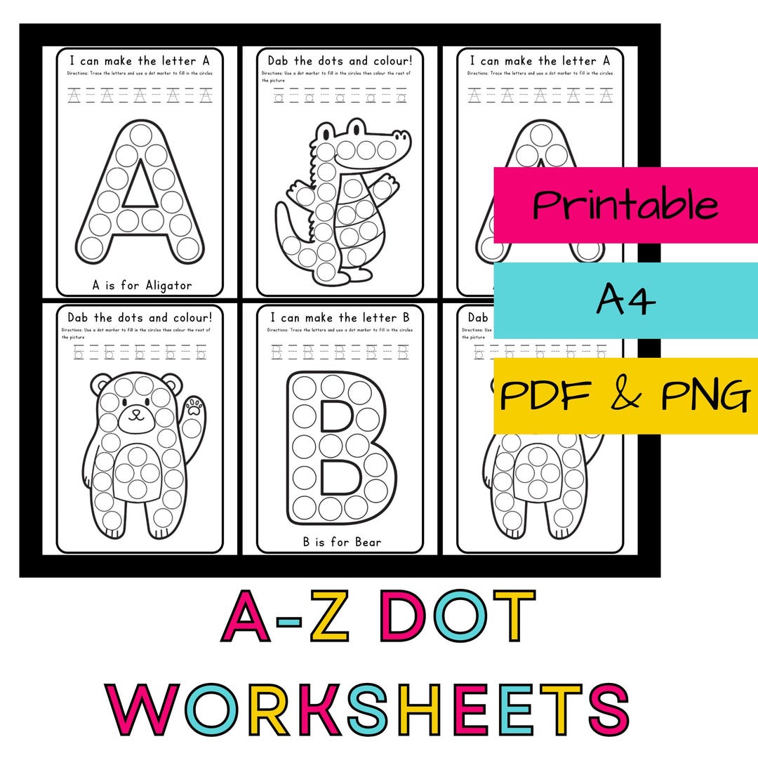 Dot Marker Alphabet Early Literacy Educational Worksheets, Preschool ...