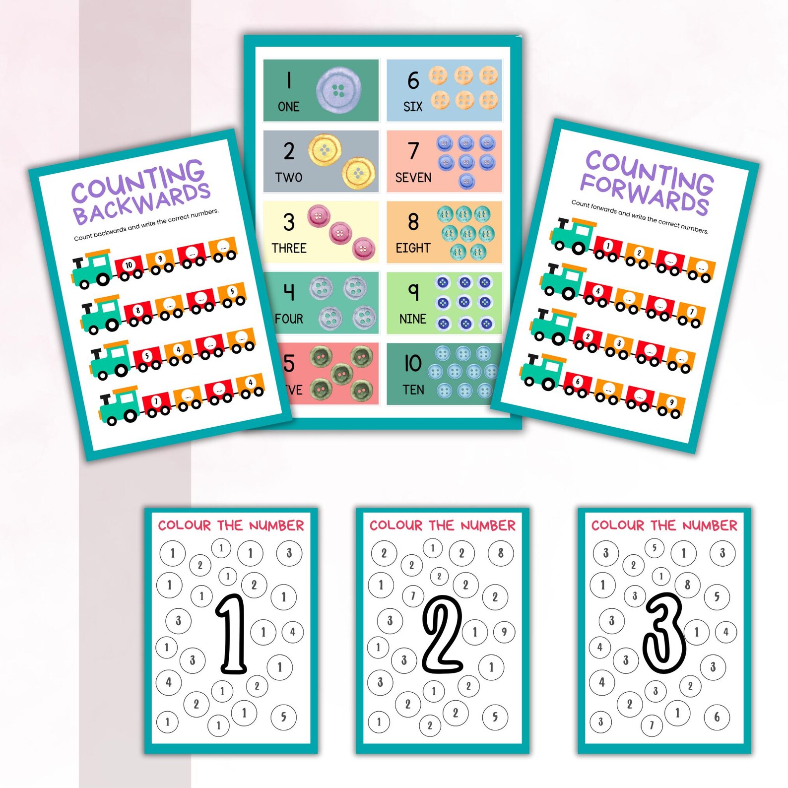 Number Workbook 1-10: Tracing, Counting, Recognition (A4 PDF - MRR/PLR ...