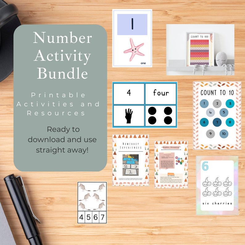 Maths Bundle, Preschool Learning Numeracy Pack, Instant Download, Learn ...